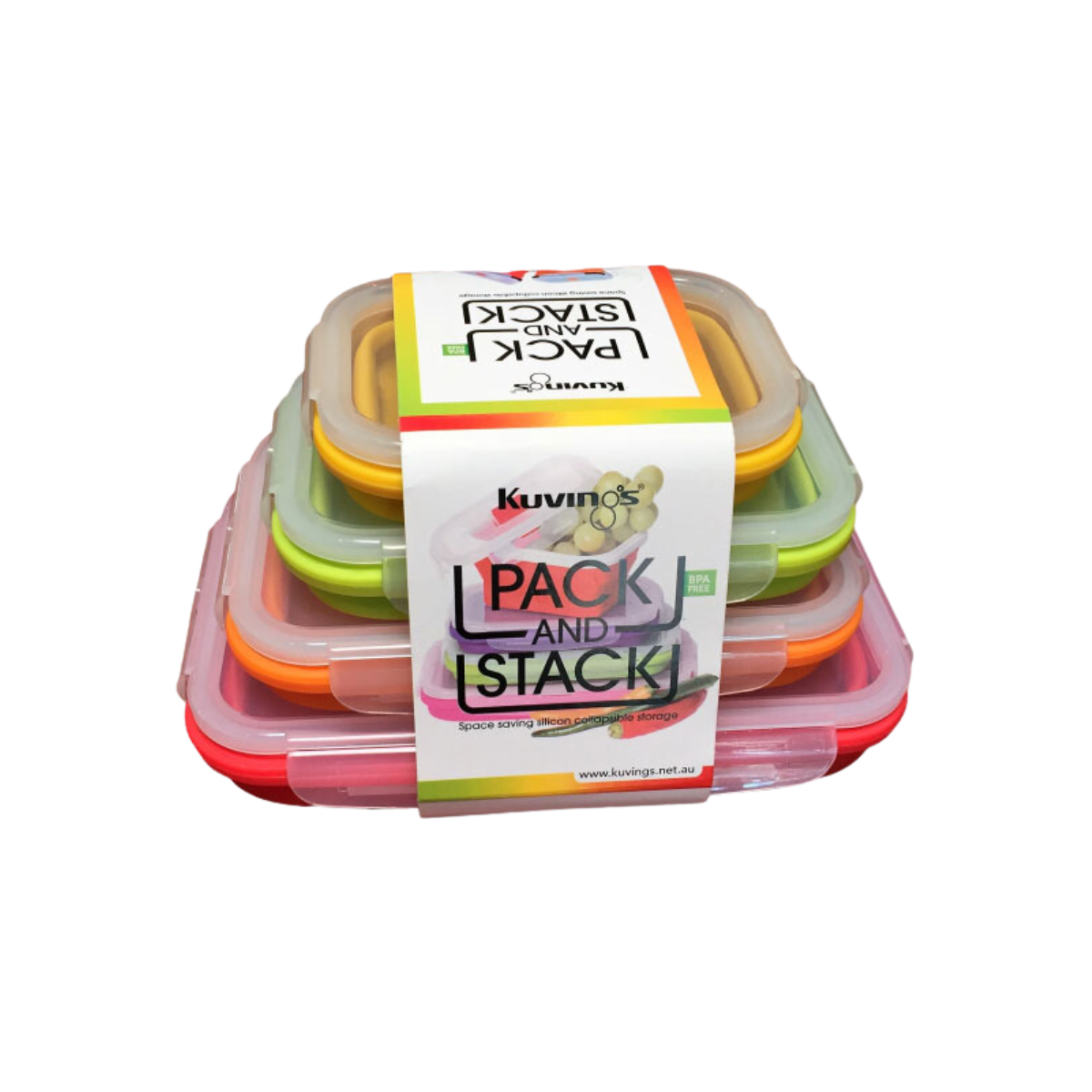 Pack and Stack Collapsible Containers - Rectangle – Healthy Focus